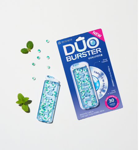 동아제약, 이중 캡슐로 즐기는 '듀오버스터 민트볼' 출시